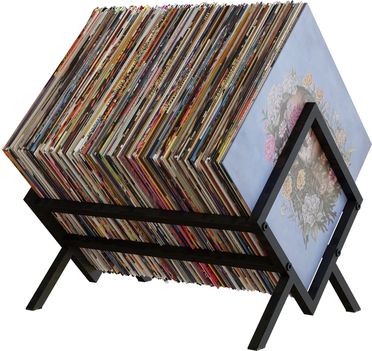 DAJA Goods Mat Zwart Platenrek Opbergrek voor Vinyl en LP’s - LP ...