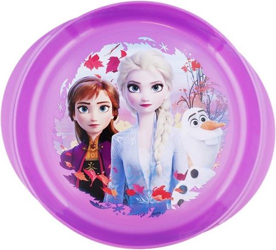 Frozen - Bord - Servies - Kinderservies - Kunststof - Paars - Frozen ...