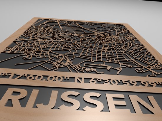 Dutchstormdesign-Stratenkaart-laser- gesneden-Stadskaart- Rijssen ...