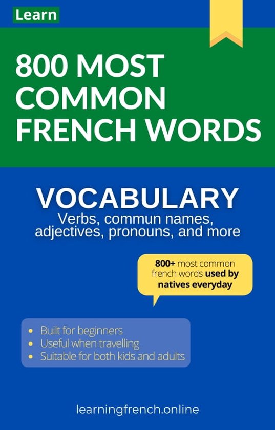 Most common French vocabulary for beginners (ebook), Learning French ...