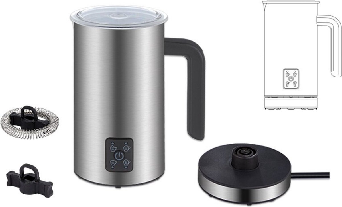 LiveProducts Elektrische Melkopschuimer - 4 In 1 Koffie Melkopschuimer ...
