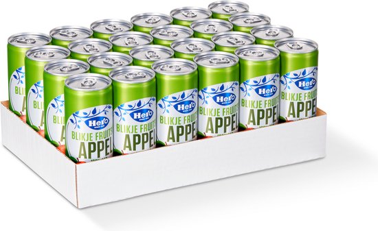 Hero Appelsap - Blikjes appel fruitsap - 100% puur fruit - 100% ...