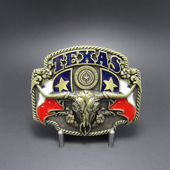 Texas State Flag Longhorn koper Riem Buckle/Gesp | bol.com