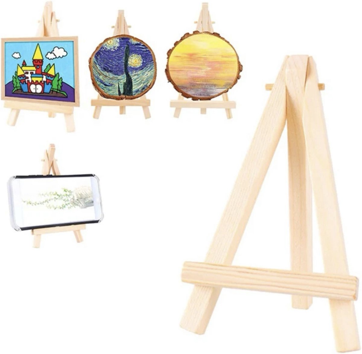 Mini houtezel - Mini statief - Fotohouder - Telefoonhouder - Home deco ...