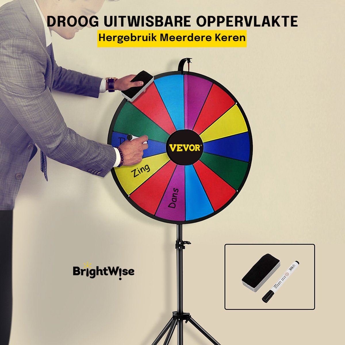 BrightWise® Rad van Fortuin Opvouwbaar – Draairad – Draaiwiel ...