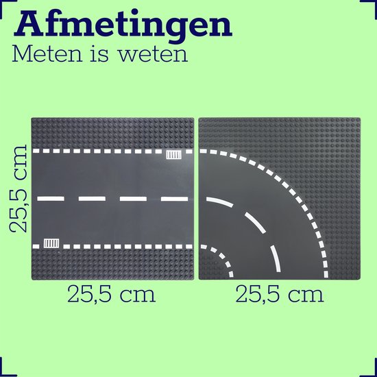 8-delige Wegenset Geschikt voor LEGO Classic | Wegplaten | Bouwplaat ...
