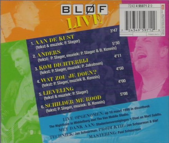 Blof – Live 1998 Nighttrain Middelburg, Blof | CD (album) | Muziek | bol