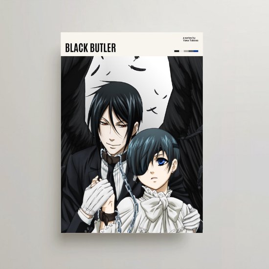 Anime Poster - Black Butler Poster - Minimalist Poster A3 - Black ...