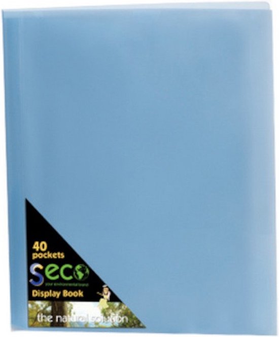 insteekmap 40 hoezen A4 polyester blauw/transparant | bol.com