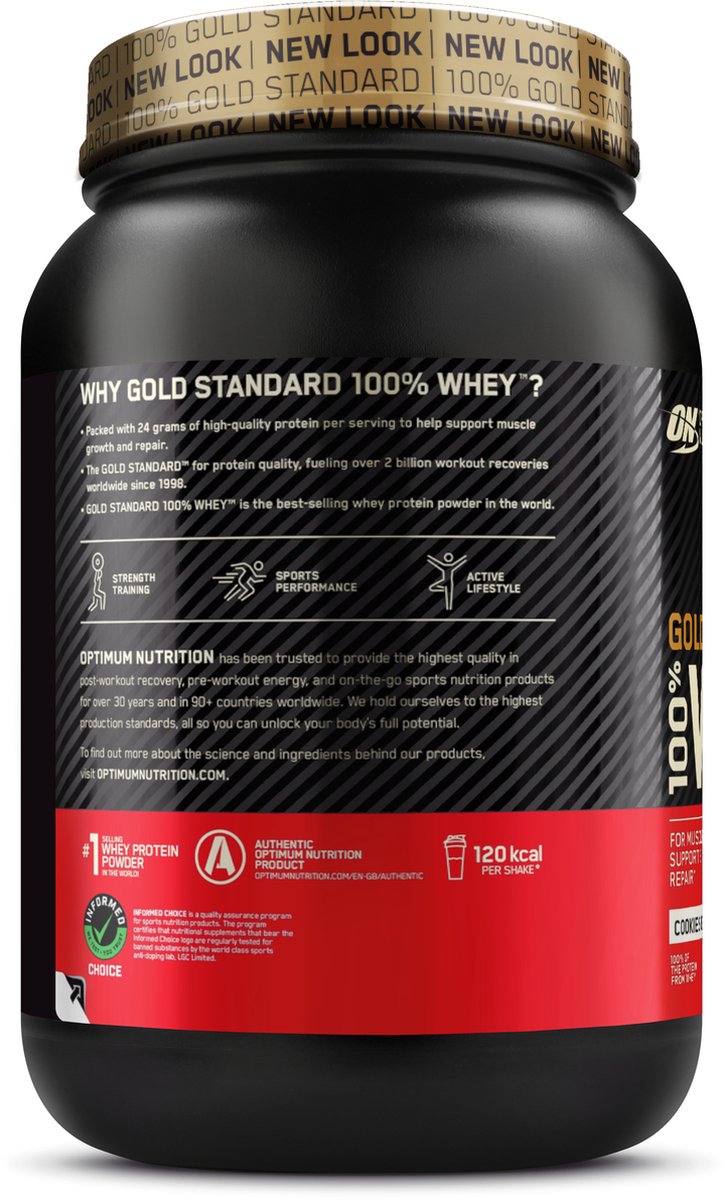 Optimum Nutrition Gold Standard 100% Whey Protein – Cookies & Cream ...
