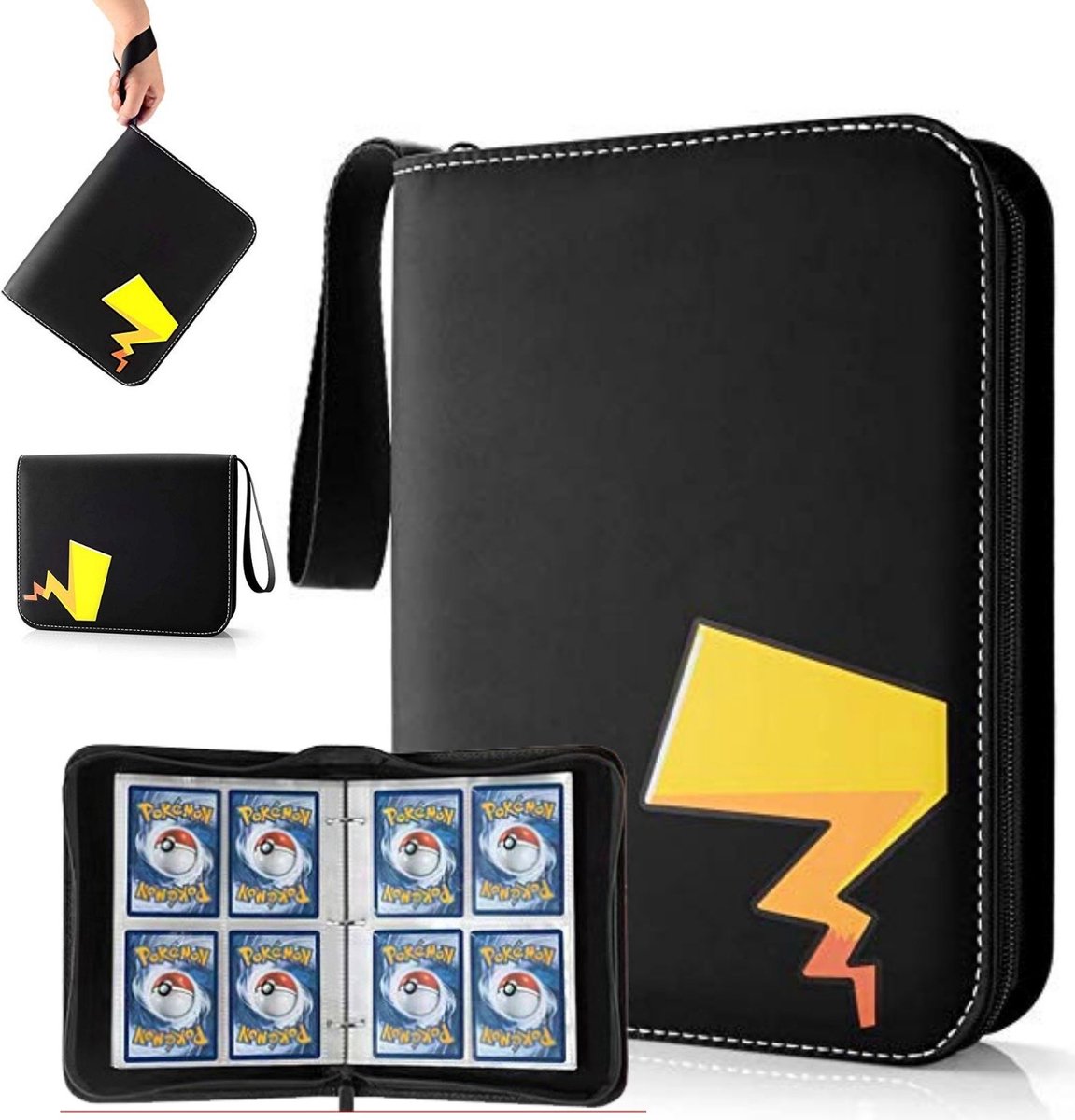 Luxe Verzamelmap Geschikt voor Pokémon – PU Leer – 400 kaarten – 50 ...