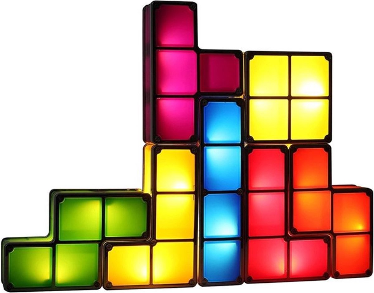 3D puzzel lamp - Puzzle lamp - 3D puzzel lamp 7 kleuren - 7-delige lamp ...