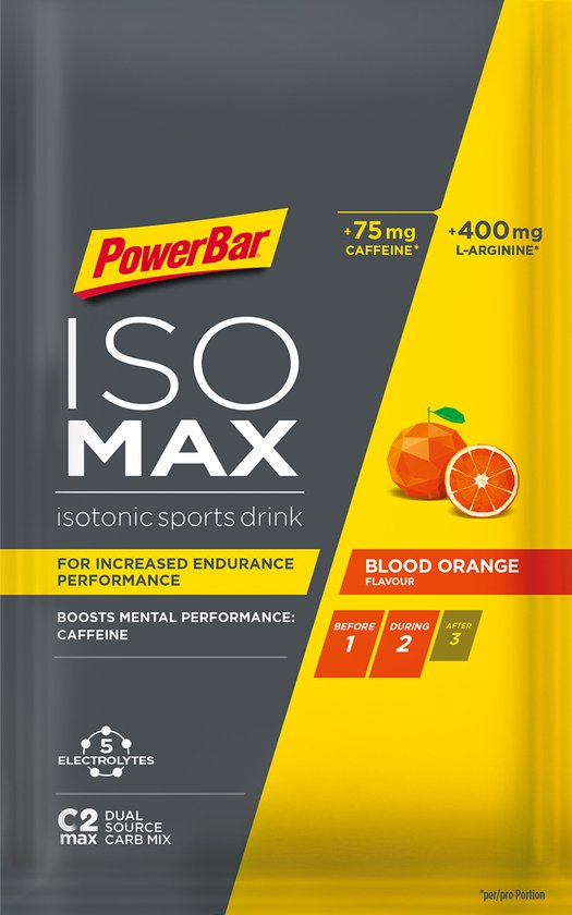 PowerBar ISOMAX Isotonic Sports Drink 20 x 50g Blood Orange | bol.com