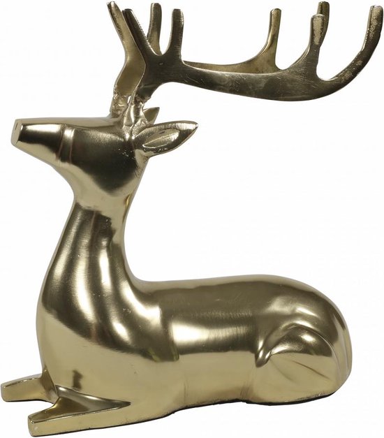 Liggend hert van goud 25x10x25 cm | bol