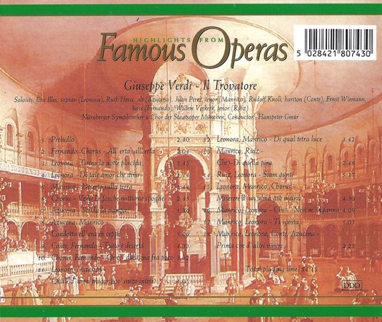 Verdi - Highlights From Famous Operas - CD-album | bol