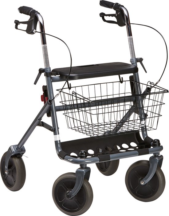 Dietz rollator Fakto Plus - 8,3 kg - Met dienblad, stokhouder en mand ...