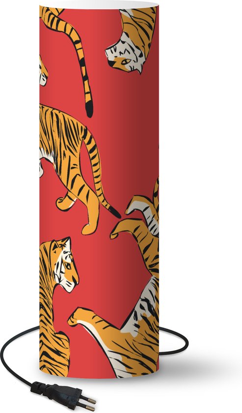 Lampe Tiger - Jungle - Motifs - 50 cm de haut - Ø16 cm - Lampe LED ...