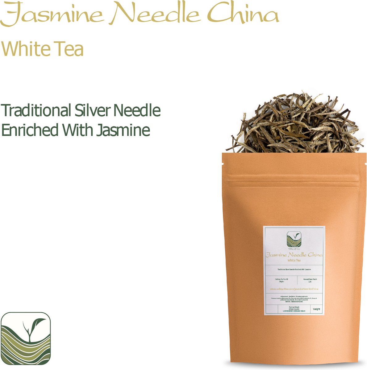Silver Needle Jasmijn thee - Moli Yinzhen Witte Thee 50g | bol.com