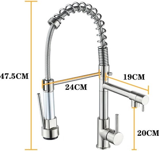 Keukenkraan – Luxe keukenkraan - Keukenmengkraan – Waterkraan – Keuken - Met... | bol.com