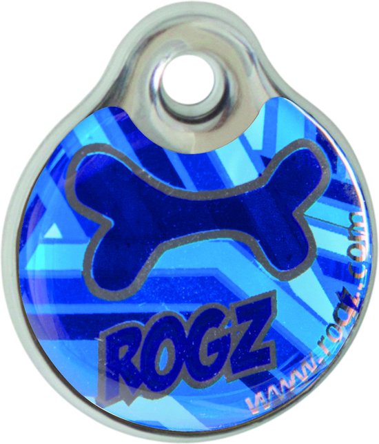 Rogz Id Tag Zen - Hondenadresdrager - Navy Blauw S | bol