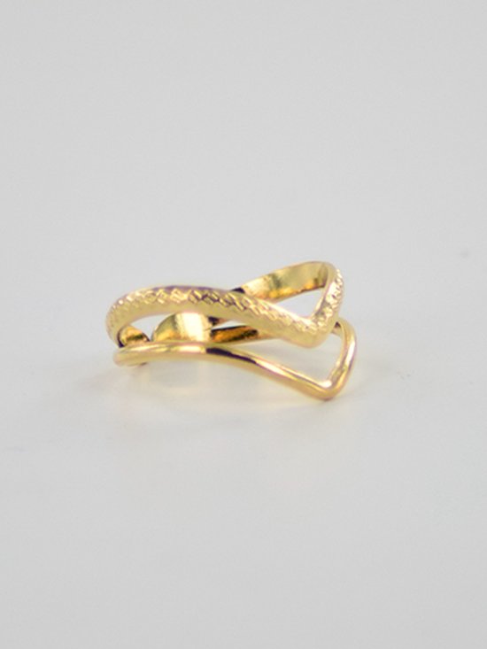 Ring V-shape - goud | bol.com