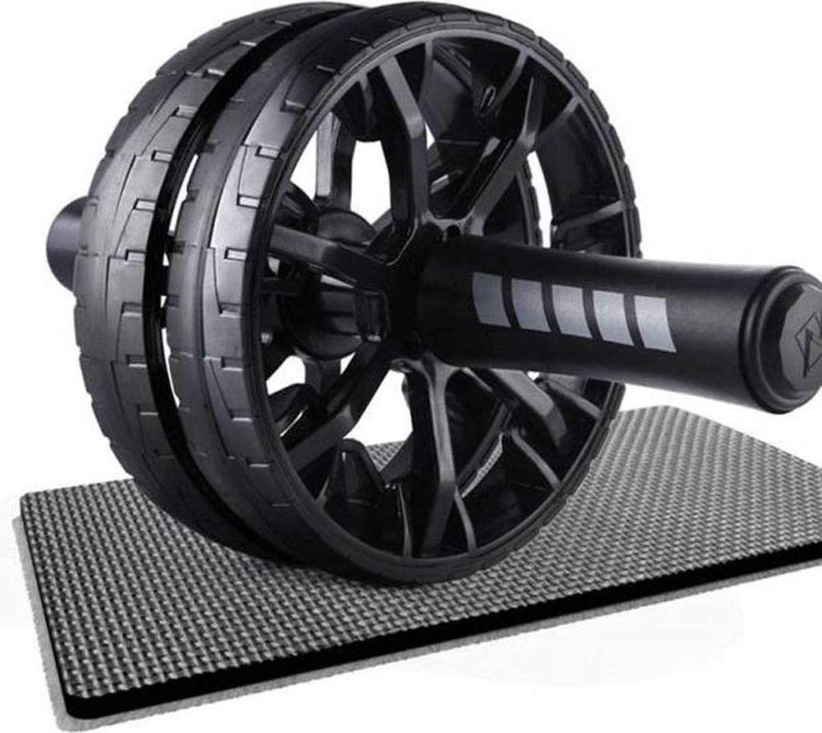 ab roller-ab wheel- buikspierwiel- buikspiertrainer-fitness- buikspier trainer-dubbel... | bol.com