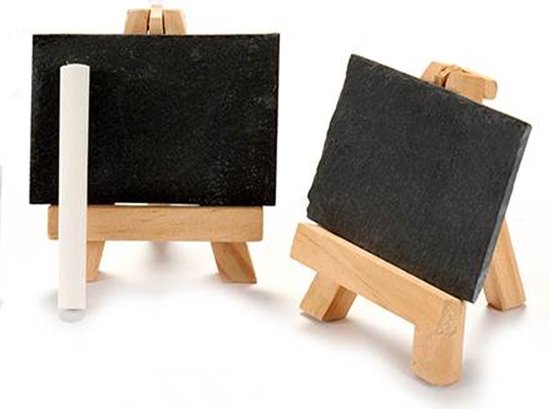 Set van 20x stuks mini schoolbordjes/krijtbordjes/Plaatsnaamkaartjes op ...