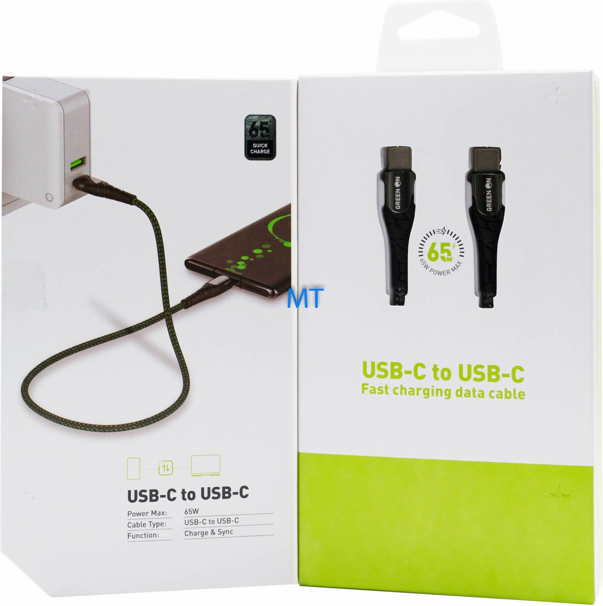 Green on - Snellaadkabel USB-C naar USB-C 1M | bol.com