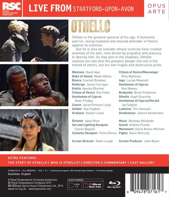 Royal Shakespeare Company - Othello (Blu-ray), Royal Shakespeare ...