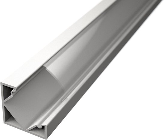 Leddle - Aluminium Hoekprofiel Wit Voor Led Strip, Inclusief Dekking ...