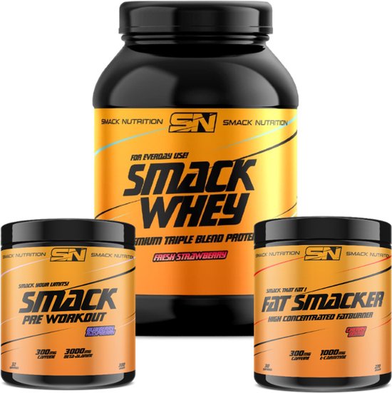 Smack Nutrition Starterpack - Whey Protein + Fatburner + pre-workout ...