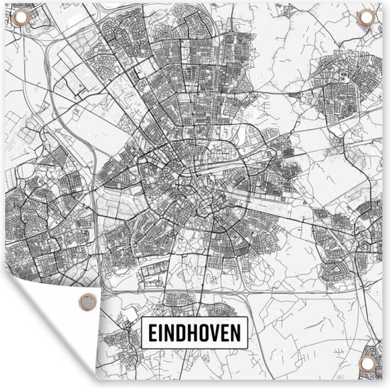 Tuin poster Stadskaart Eindhoven - 200x200 cm - Plattegrond - Tuindoek ...
