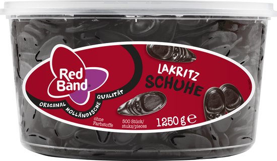 Red Band Drop Schoenen 1 pot à 500 stuks - Zacht snoep - Drop - Zoet ...