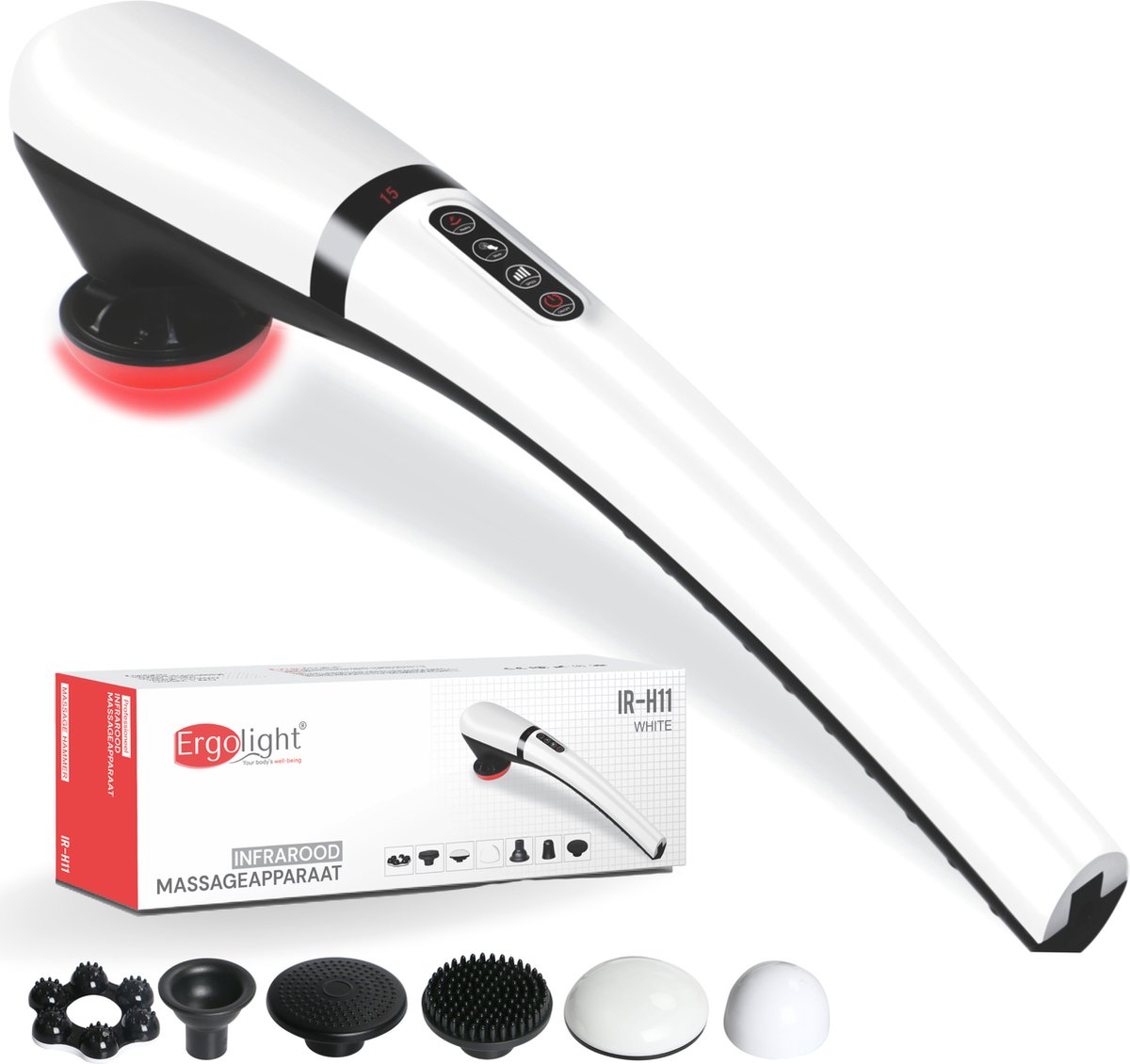 Ergolight® IR-H11 - Draadloos Infrarood Massageapparaat - Infrarood ...