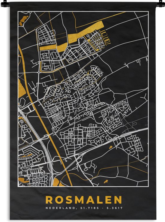 Wandkleed - Wanddoek - Rosmalen - Plattegrond - Stadskaart - Kaart ...
