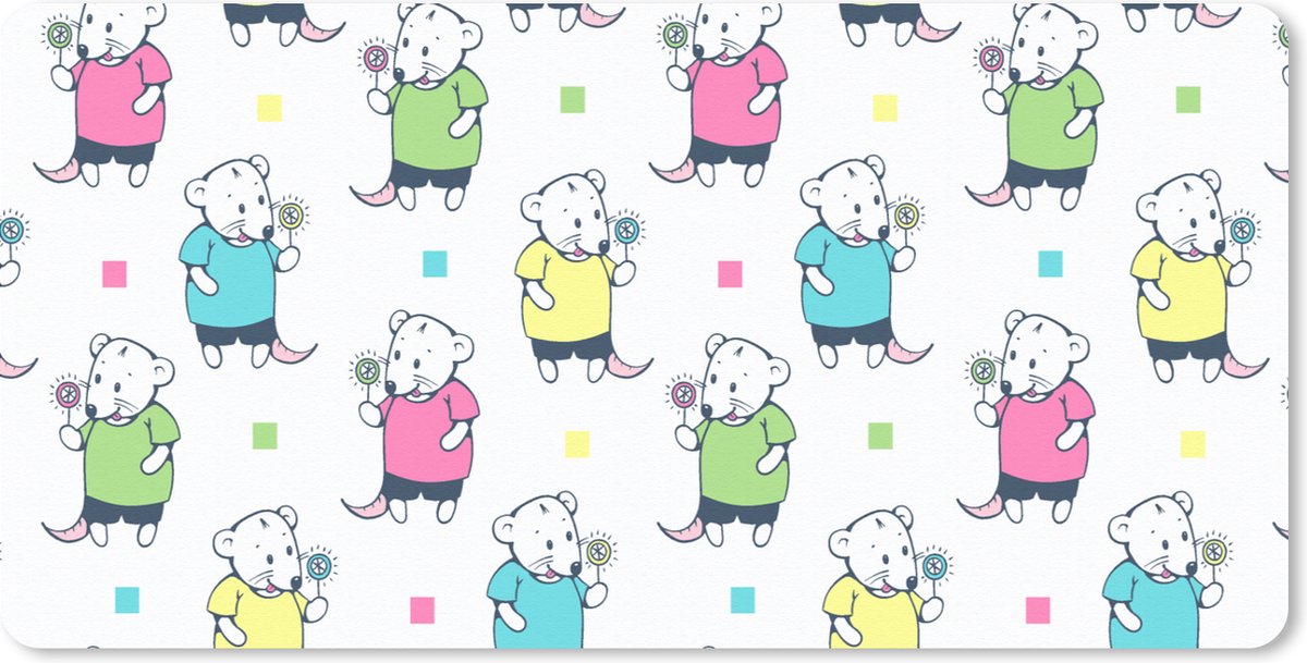 Bureau onderlegger - Muismat - Bureau mat - Meiden - Muis - Lolly snoep ...