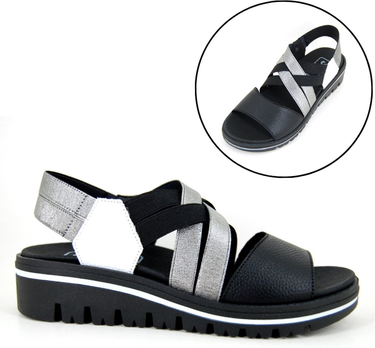 Stravers - Comfortabele Sandalen Maat 42 Dames Uitneembaar Voetbed ...