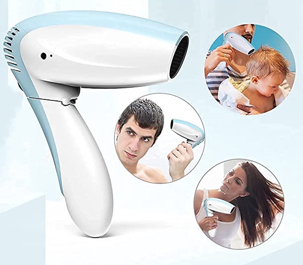 Draadloze fohn - Reisfohn inklapbaar - fohn draadloze haardroger ...