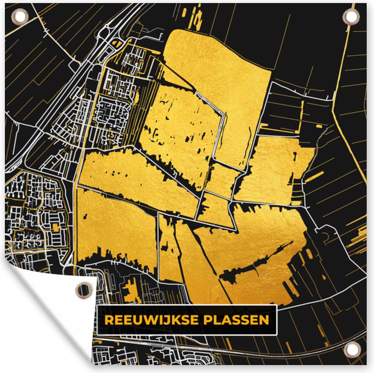 Tuindoek Goud - Kaart - Plattegrond - Stadskaart - Reeuwijkse Plassen ...