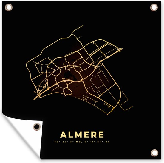 Tuinposters Almere - Stadskaart - Kaart - Plattegrond - Nederland ...