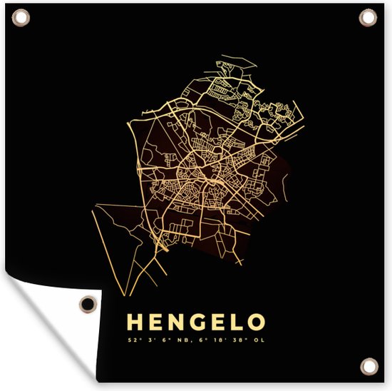 Tuindoek Stadskaart - Hengelo - Kaart - Plattegrond - Nederland ...