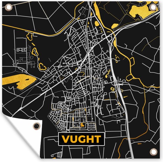 Tuinposters Vught - Stadskaart - Goud - Plattegrond - Kaart - Nederland ...