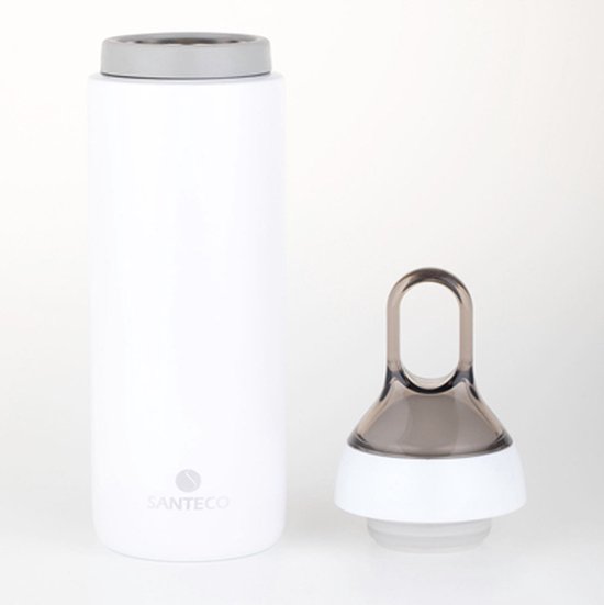 Santeco YOGA Dubbelwandige Isolerende Drinkfles in Inox Wit 500 ml | bol.com