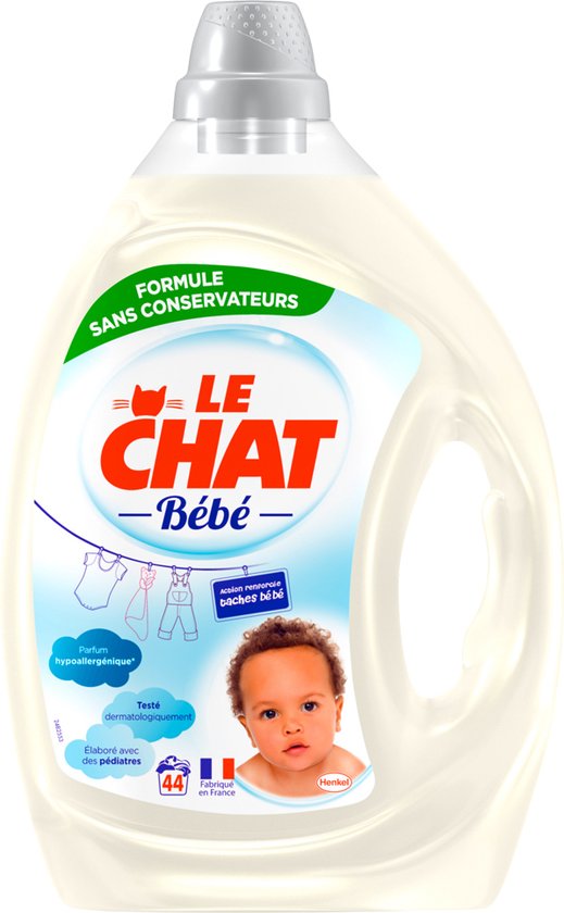 Le Chat Baby Vloeibaar Wasmiddel - 2,2L - 44 Wasbeurten - Le Chat Bébé ...