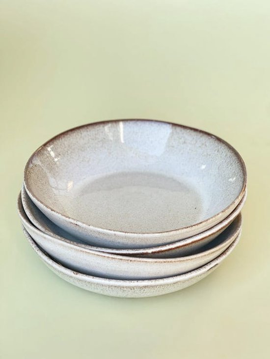 Portugees servies - pasta bord zandkleur - servies - keramiek - set van ...