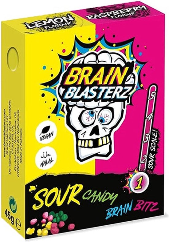 Brain Blasterz Sour Candy Brain Bitz 5x45g | bol