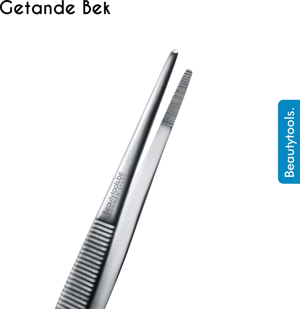 BeautyTools Punt Pincet SOLID-GRIP - Pincet met Getande Bek Voor ...