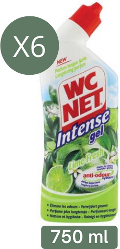 WC Net Intense Gel Lime Fresh WC Reiniger - 3 x 750 ml | bol