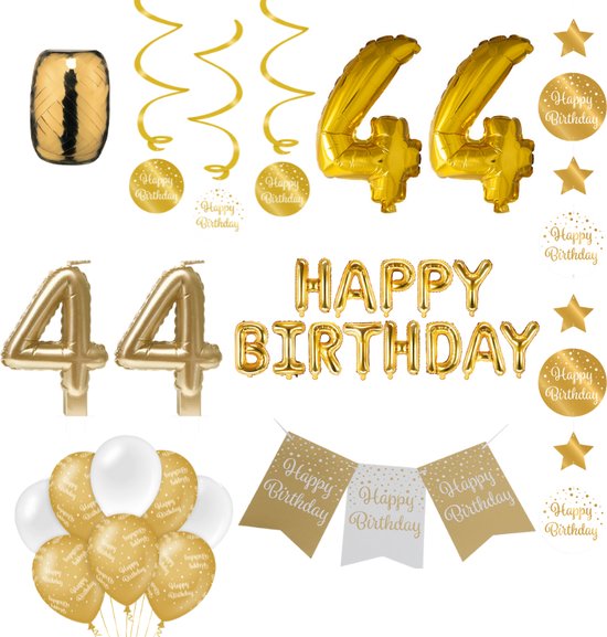 44 jaar Verjaardag Versiering pakket Gold | bol.com
