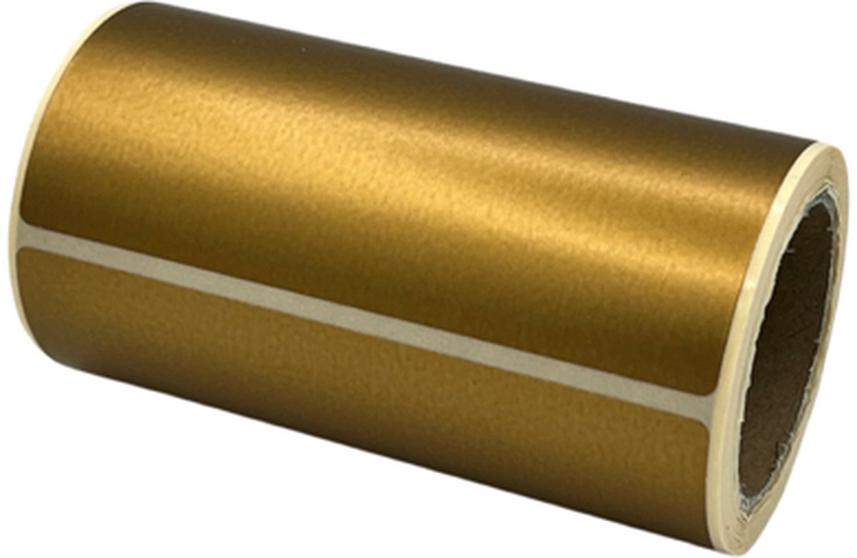 Gouden Sluitsticker - Dull Gold - 100 Stuks - XXXL - rechthoek 100x50mm ...